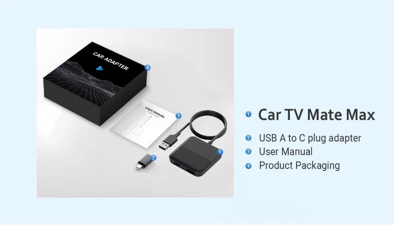 Автомобильный ТВ Mate HDMI мультимедийный адаптер проводной в беспроводной конвертер видео Carplay для Google Android TV Stick Game Box-совместимый