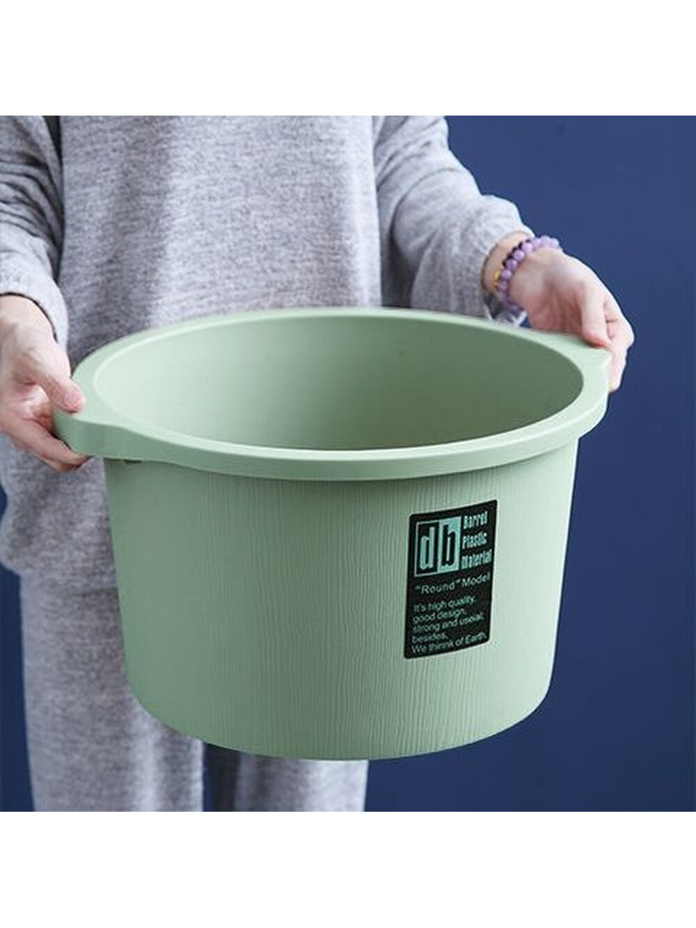 Педикюрная ванна для ног из пластика, зелёная, объём 16 л, с массажными точками на дне