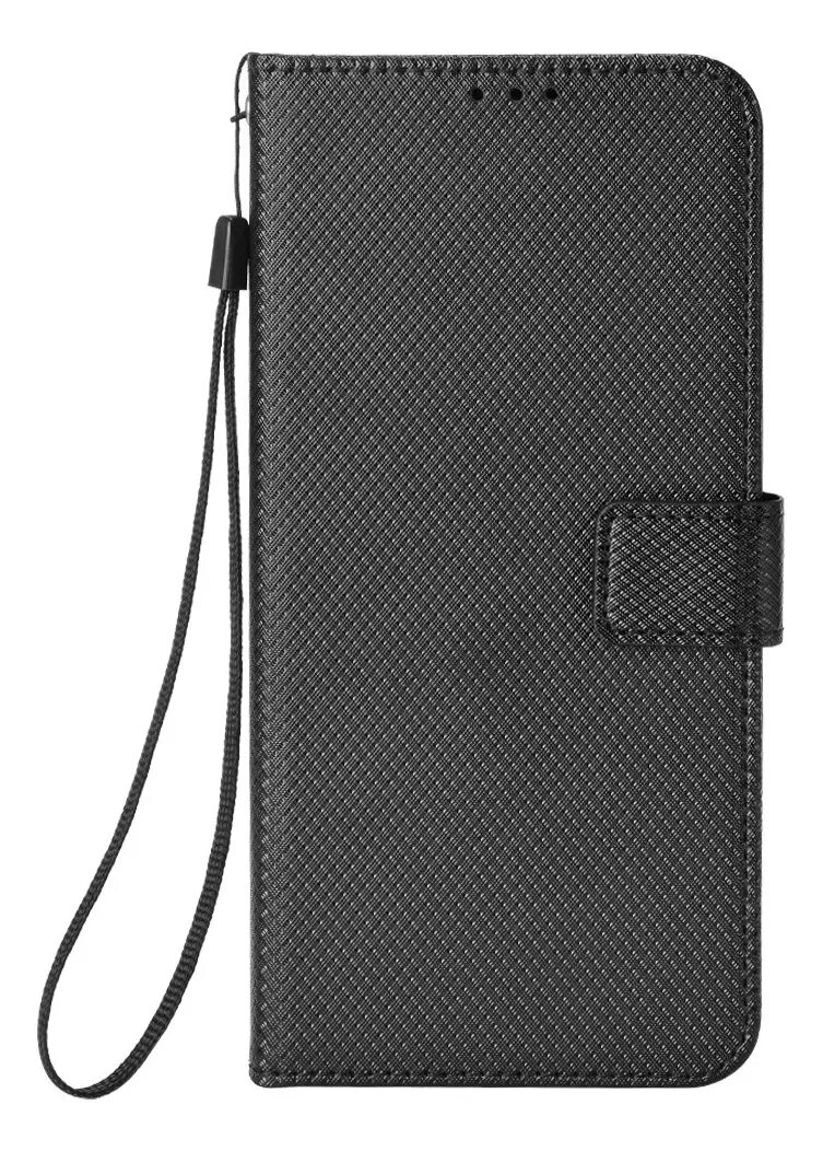 Кожаный чехол-книжка для Huawei Pura 90S Pro Max, однотонный, с Черный, Black, Huawei Pura 90S Pro
