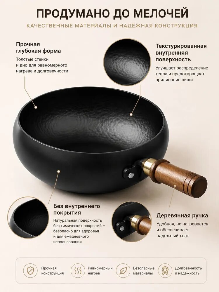 Казан 24 см с крышкой 1 шт