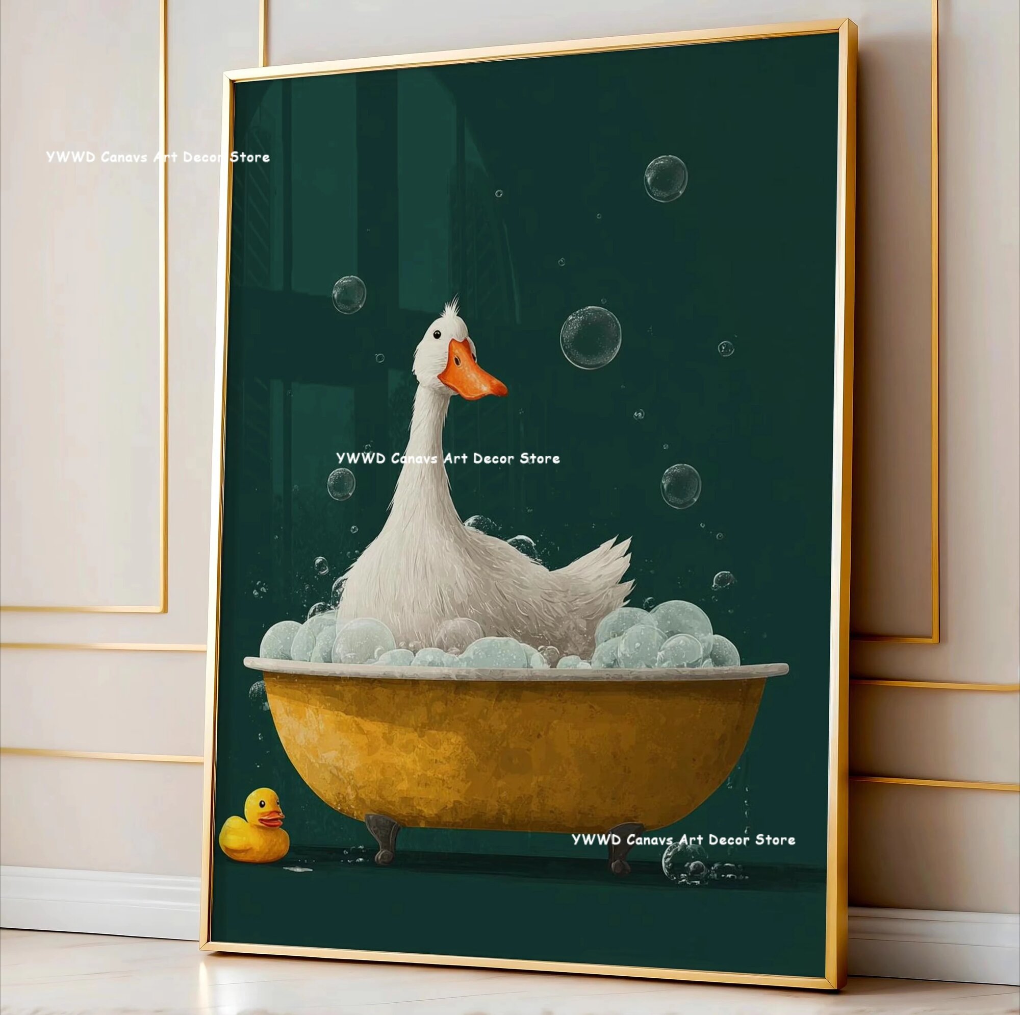 Абстрактный постер на холсте «Дуэт Спокойных Гусей» CT1312-33, 20X30cm Unframed