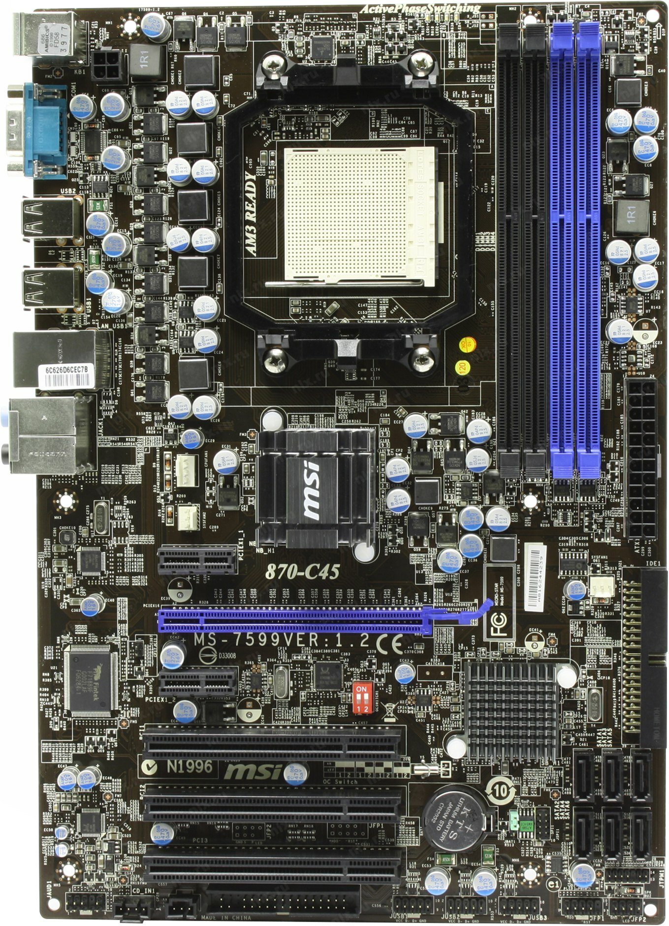 Материнская плата MSI 870-C45 SocketAM3 AMD 770 PCI-E+GbLAN SATA RAID ATX 4DDR3