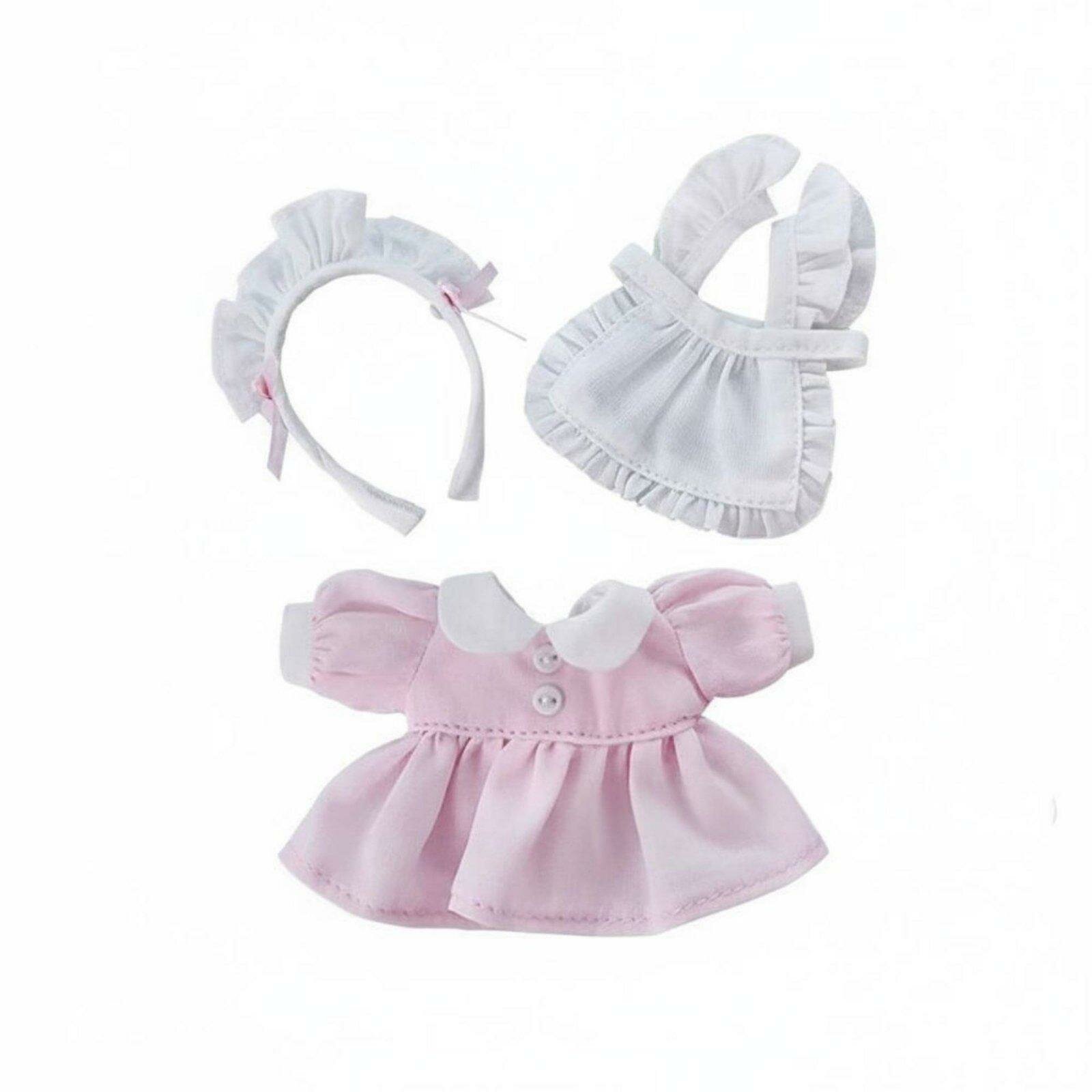 Одежда для кукол BJD в масштабе 1/12: миниатюрный костюм горничной для любителей, розовый.