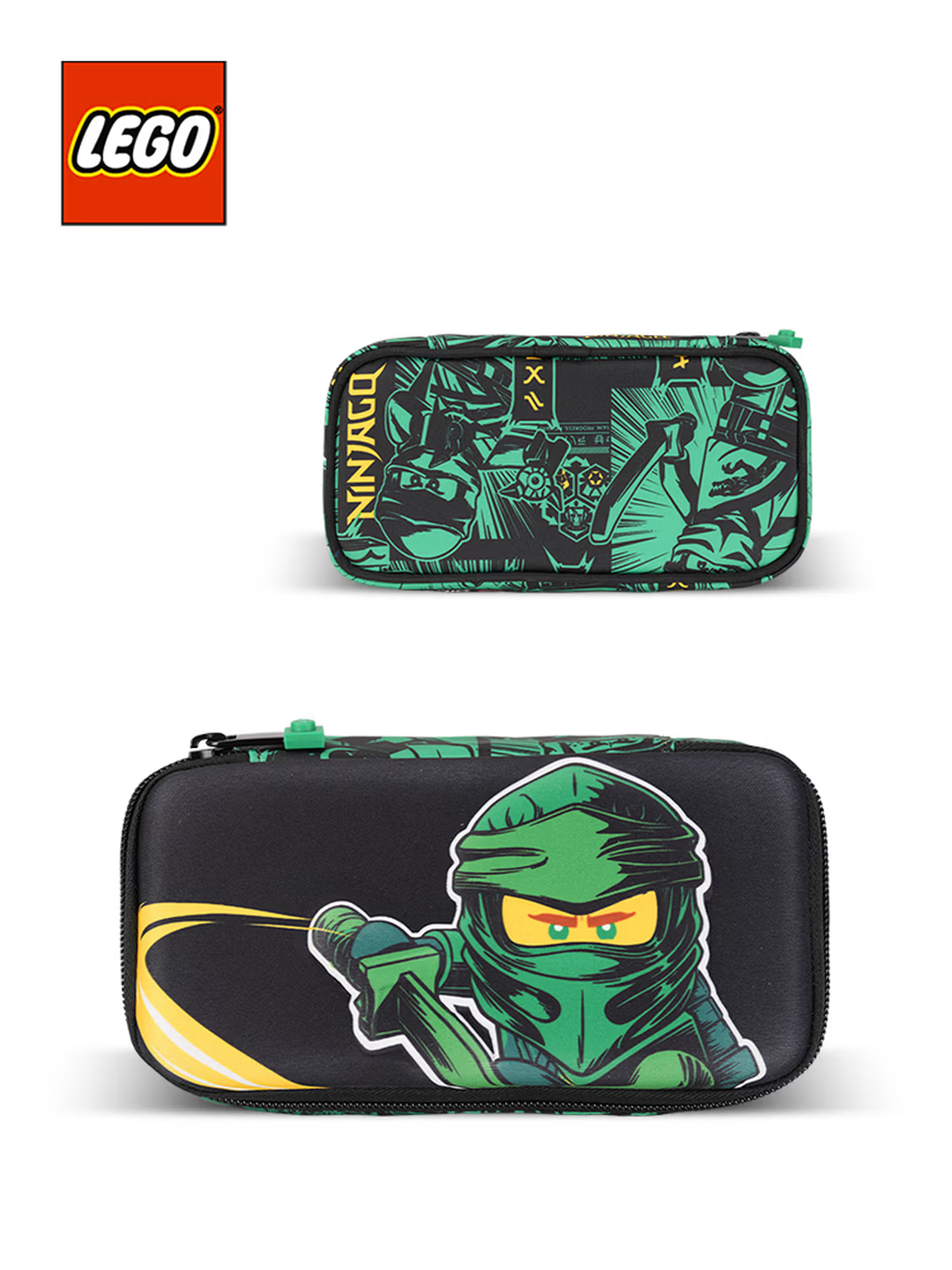 Пенал LEGO Stationery Box, Phantom Ninja Kai Student Double-Layer Cartoon Hard Shell Pencil Case