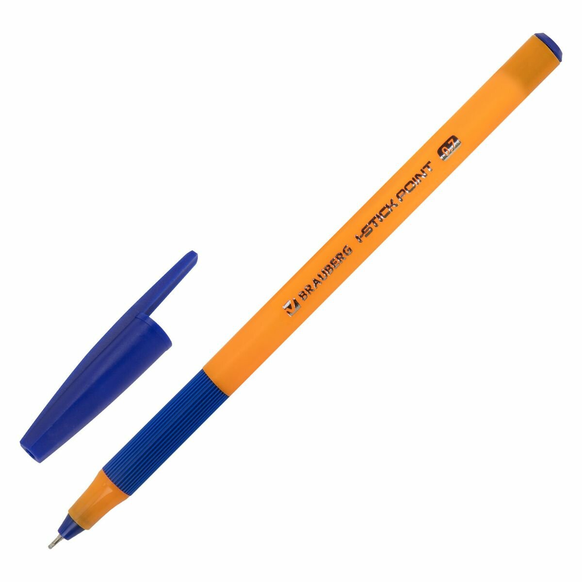 Ручка шариковая Brauberg i-STICK POINT ORANGE (0.35мм, синяя, с грипом), 50шт.
