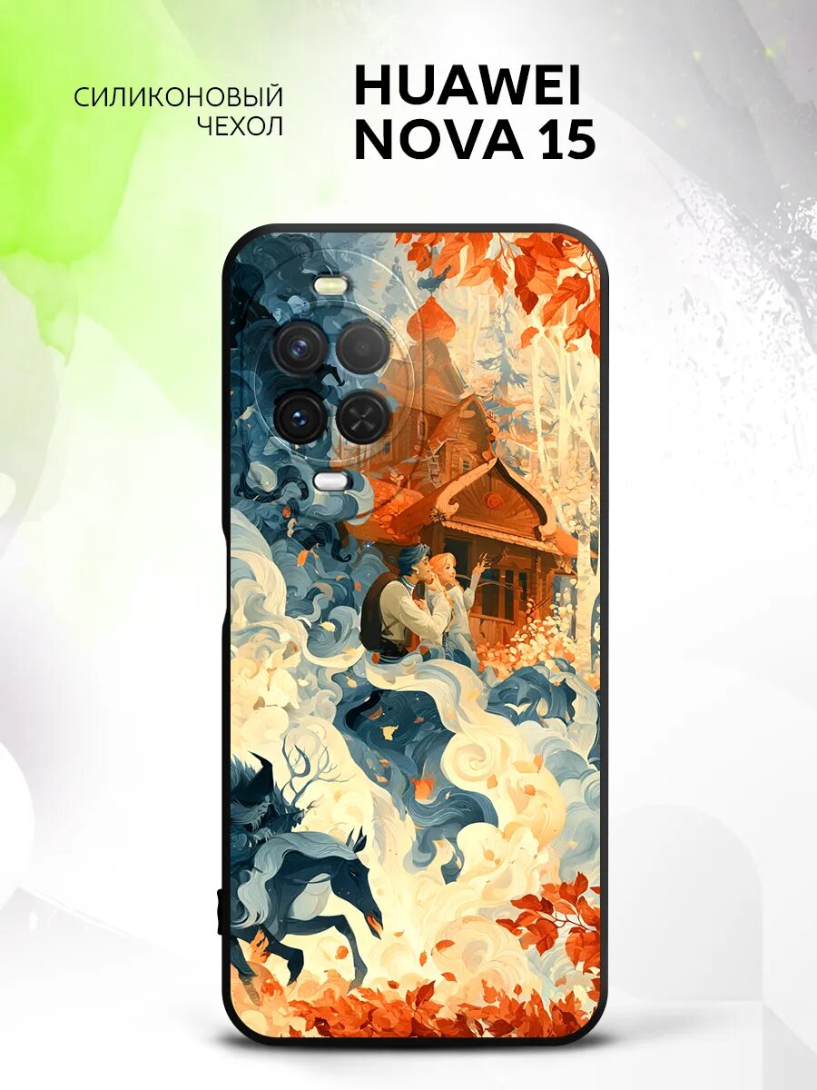 Чехол на Huawei Nova 15, Хуавей Нова 15 накладка, противоударный, с рисунком русские сказки