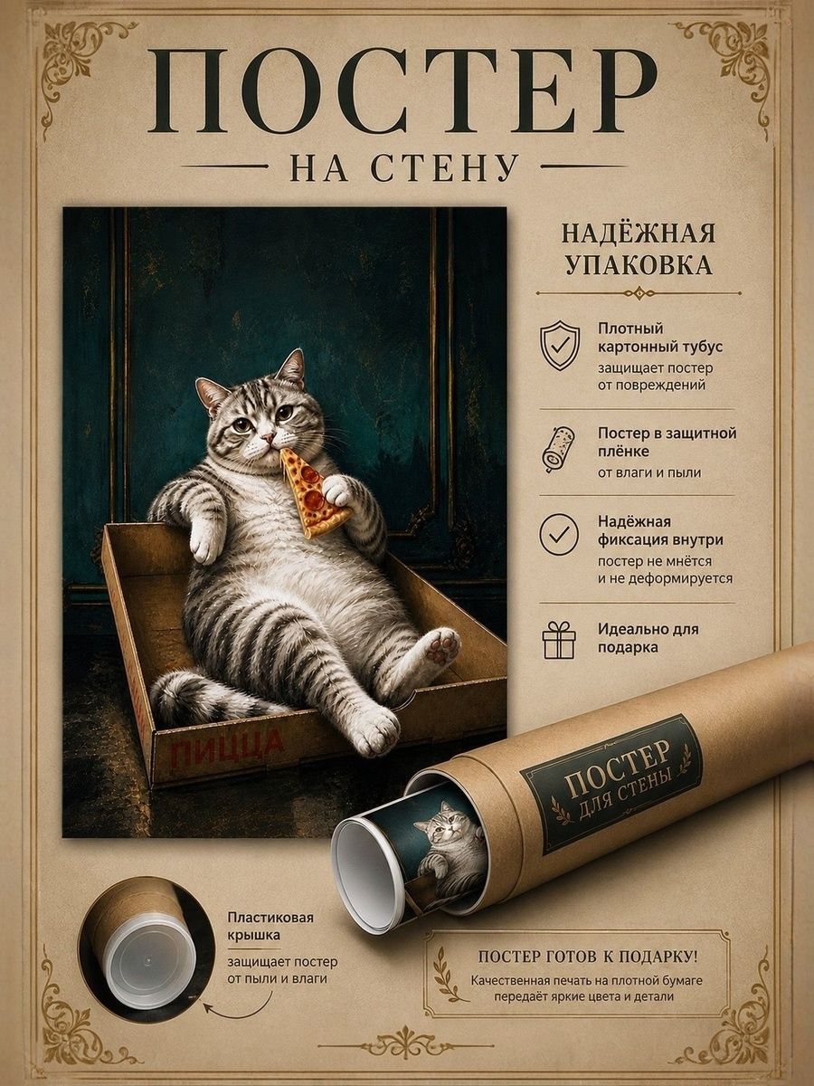 Пицца кот А4 — фото 1
