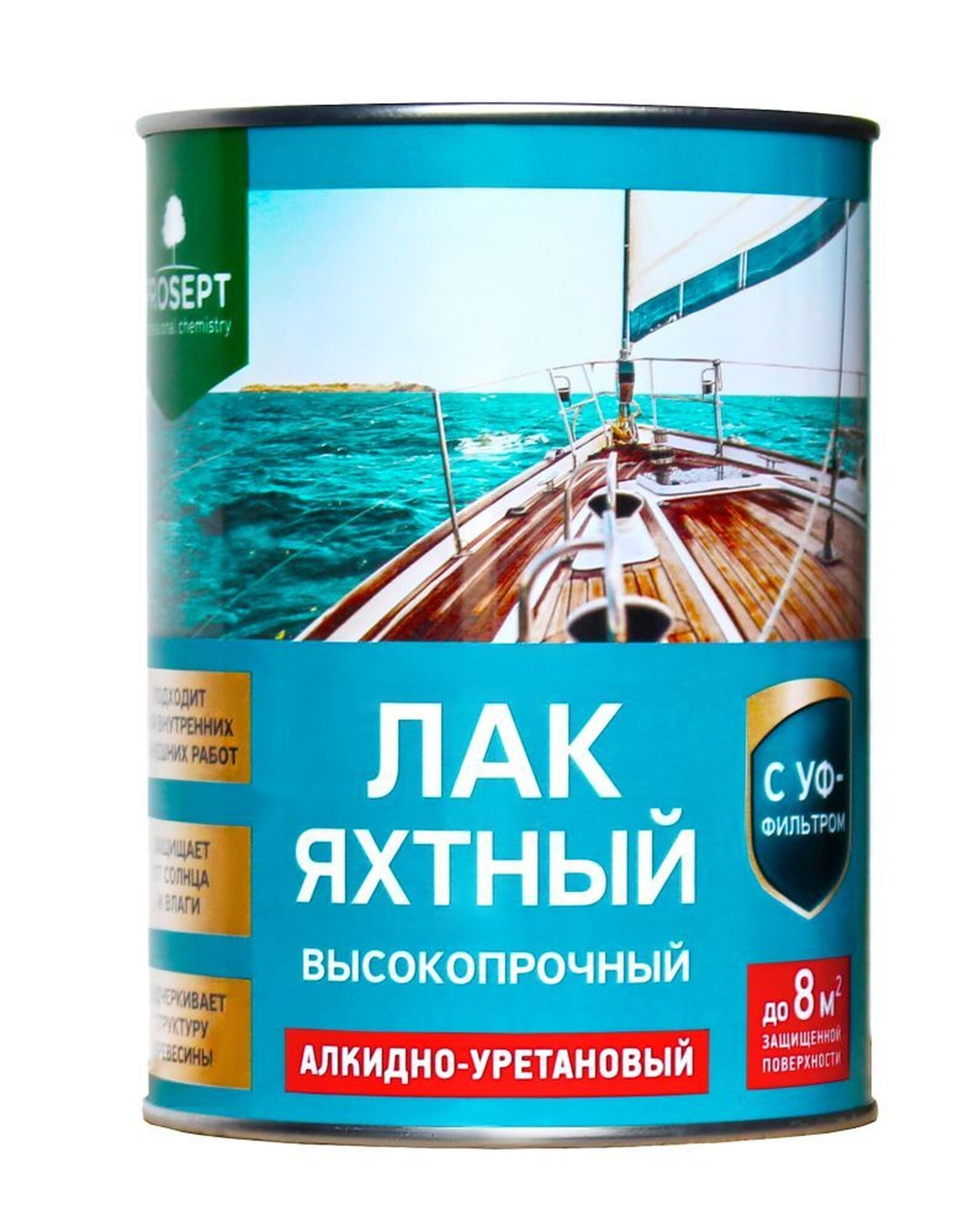 Лак PROSEPT яхтный особопрочный, алкидно-уретановой, УФ-фильтр