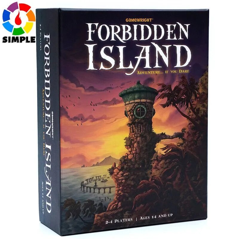 Gamewright - Forbidden Island - Cooperative Strategy Survival Board Game Карточная игра Настольная игра