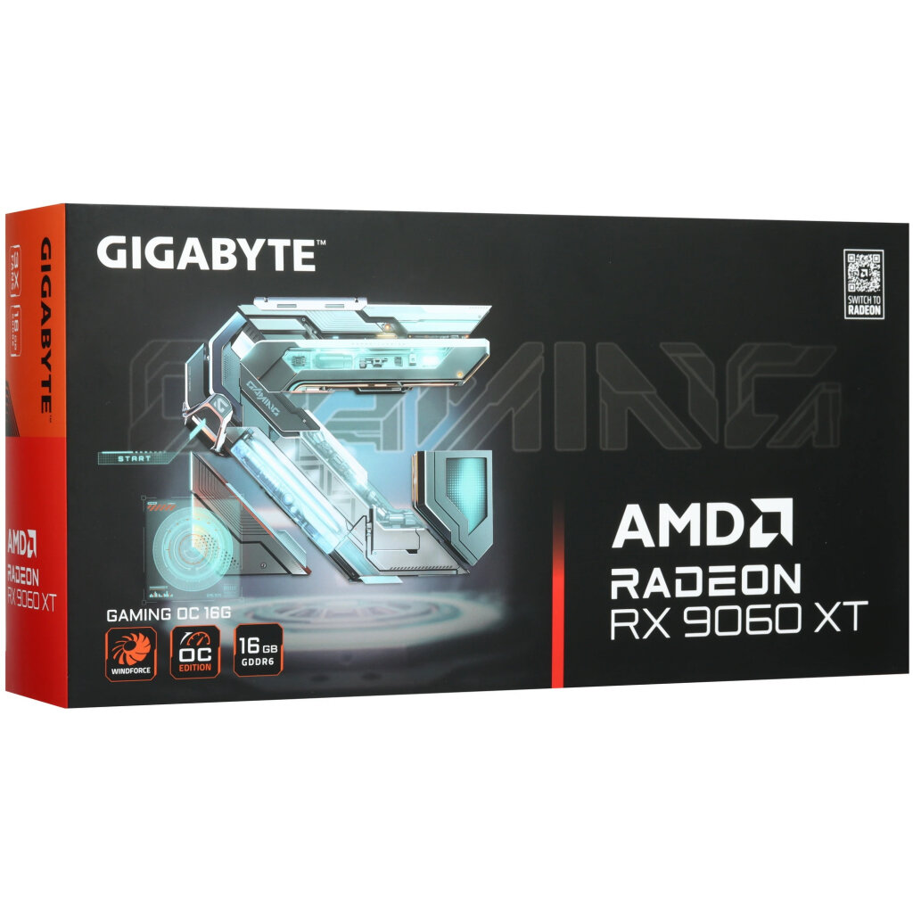 Видеокарта AMD RX 9060 XT 16Gb GIGABYTE GV-R9060XTGAMING-16GD