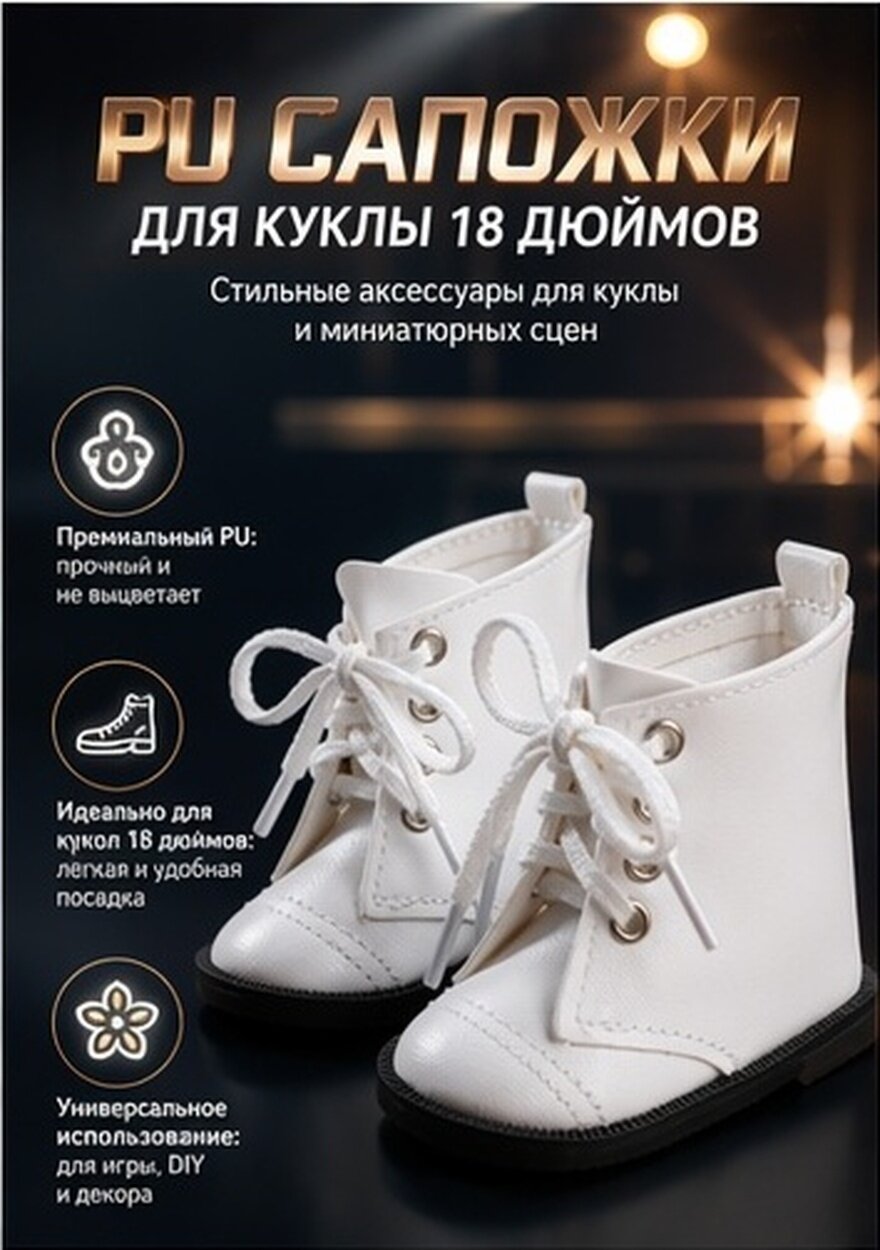 Обувь Для Кукол Мини Зимние Сапоги 1 Пару Для Кукол 18 Дюймов 7.50X5.80X4.30Cm