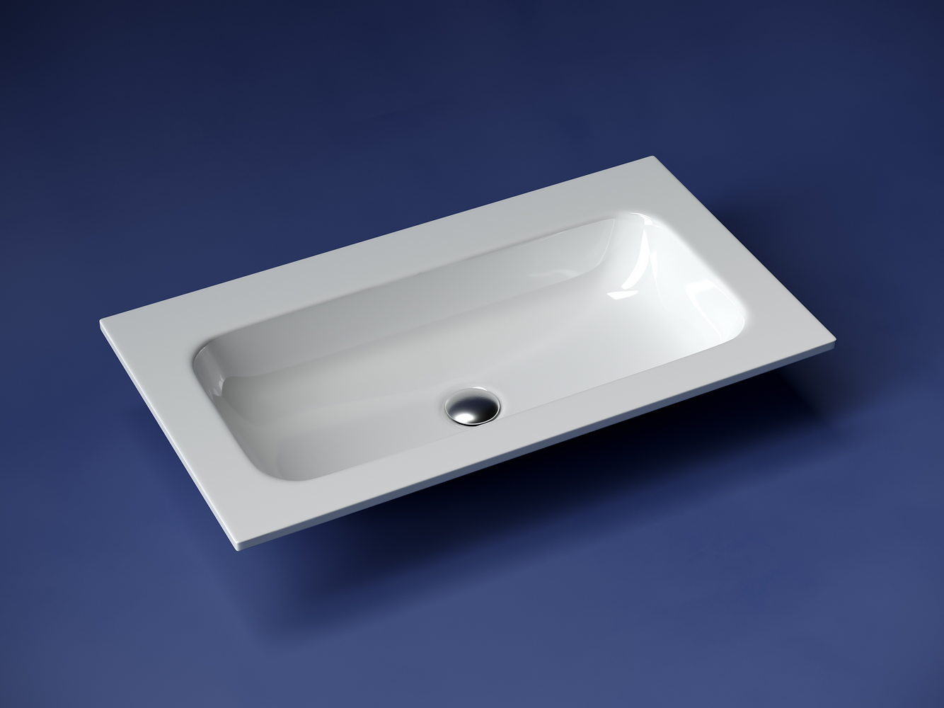 Раковина мебельная накладная Ceramicanova Grace CN7012wx, прямоугольная, 810×457×137 мм, белый