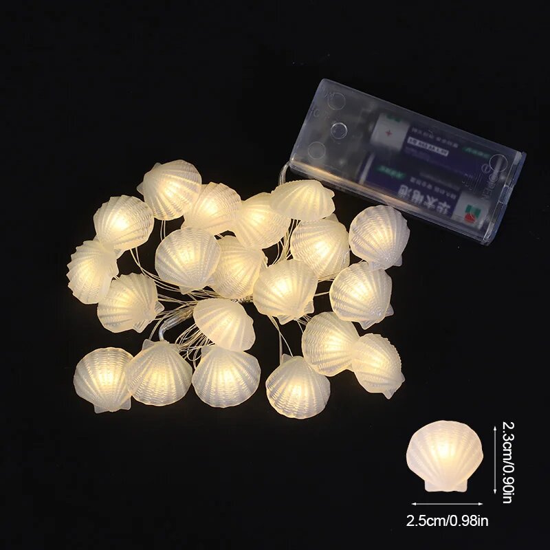 Гирлянда морская ракушка, 2 м, A01