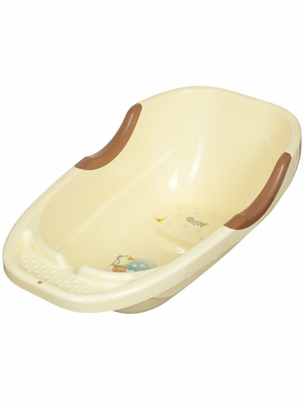 Детская ванна для купания Полимербыт Polly 75х41.5х27.5 см, пластиковая ванночка для новорожденных, цвет в ассортименте
