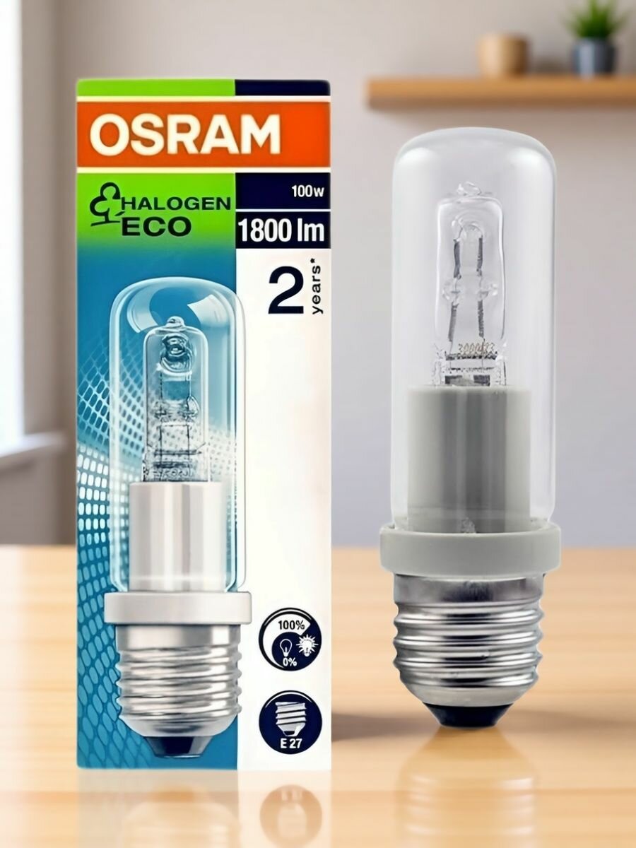 Лампа галогенная 64401 ECO HALOLUX CERAM 100W 230V E27 прозрачная Osram (4008321393845)