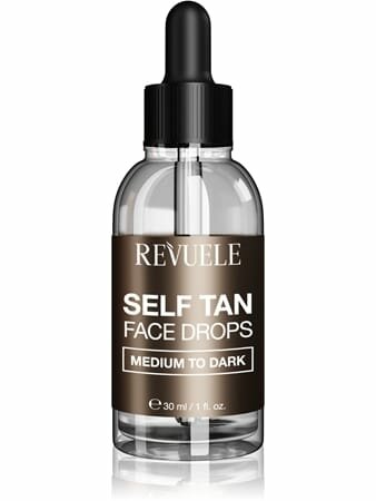 Автозагар Revuele Paradise Bronze Self Tan Face Drops, оттенок Medium To Dark, 30 мл