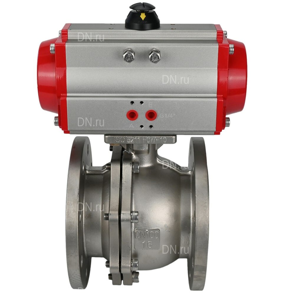 Кран шаровой DN.ru КШ. Ф. П.316.200 Ду40 Ру16 с пн. приводом SA-105