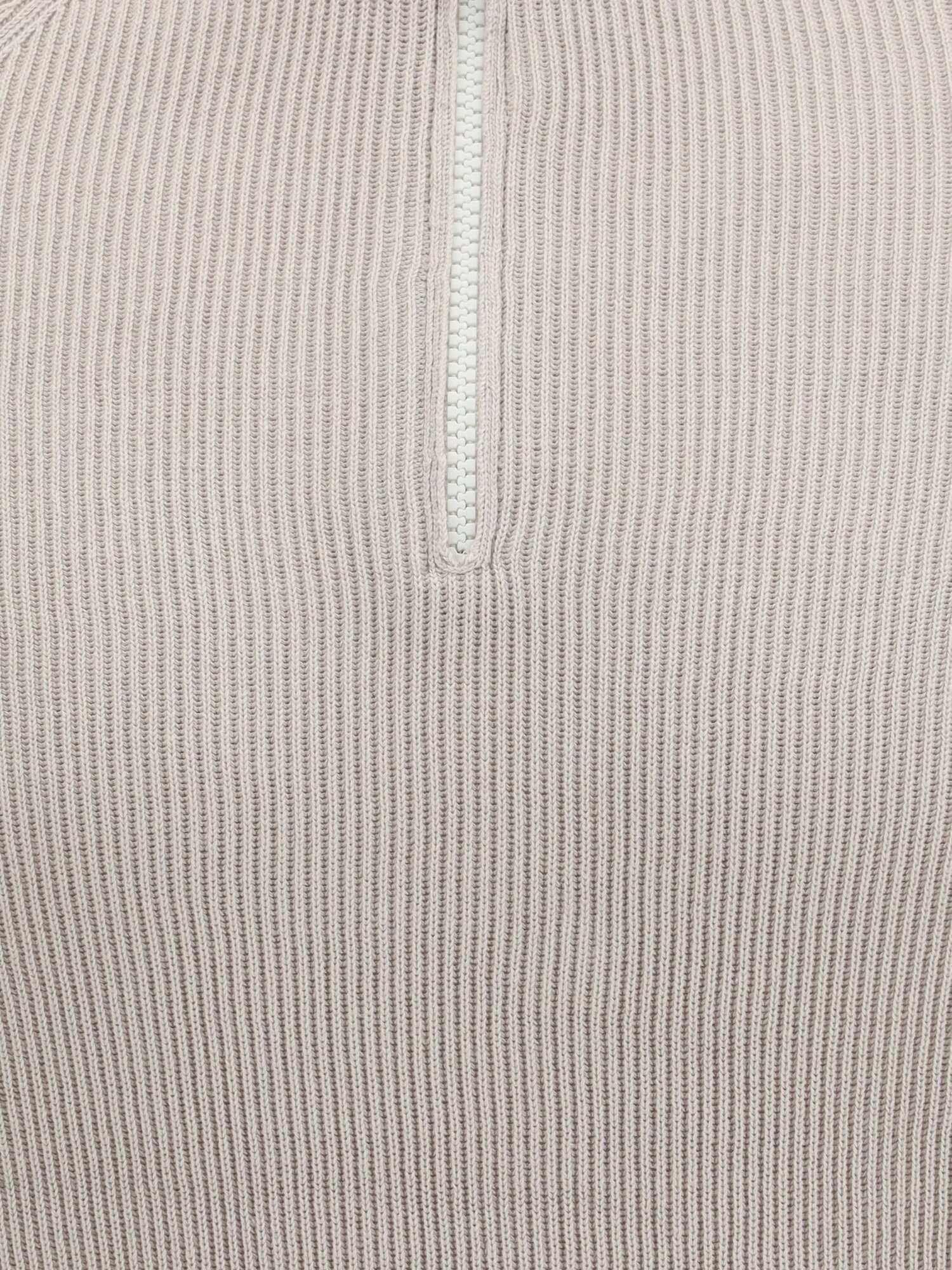 Свитер BRUNELLO CUCINELLI Ribbed-knit half-zip sweater, размер 54, , разноцветный — фото 1