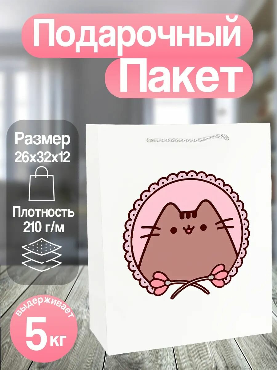 Пакет подарочный пушин кот