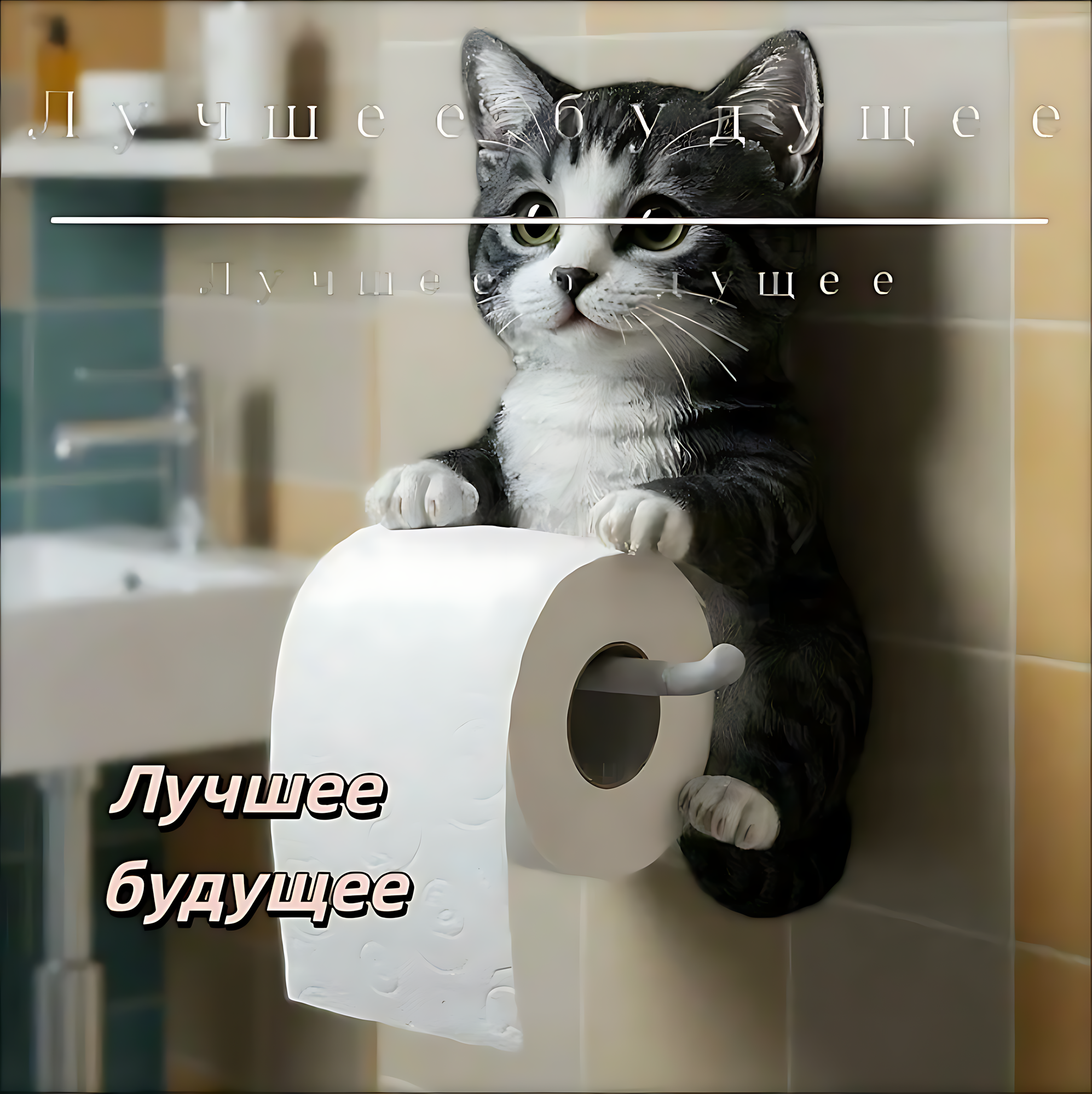 Очаровательный держатель с котёнком — теперь даже ванная комната будет радовать глаз!
