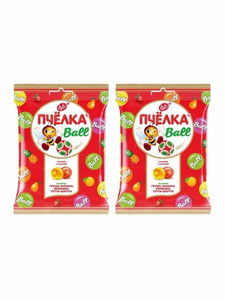 Карамель "Пчелка-Ball" с начинкой, 2*180 г