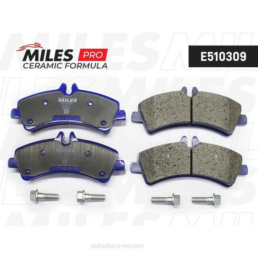 MILES E510309 Колодки тормозные MB SPRINTER (906)/VW CRAFTER 06- зад. Ceramic PRO