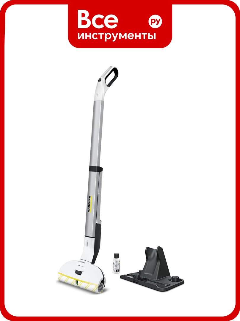 Электрошвабра Karcher EWM 2 EU 1.056-310.0 для влажной уборки с аккумулятором Li‑Ion, с эргономичной ручкой