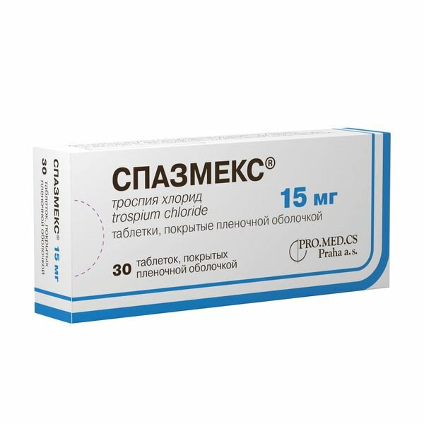 Спазмекс таблетки п/о плен. 15мг 30шт