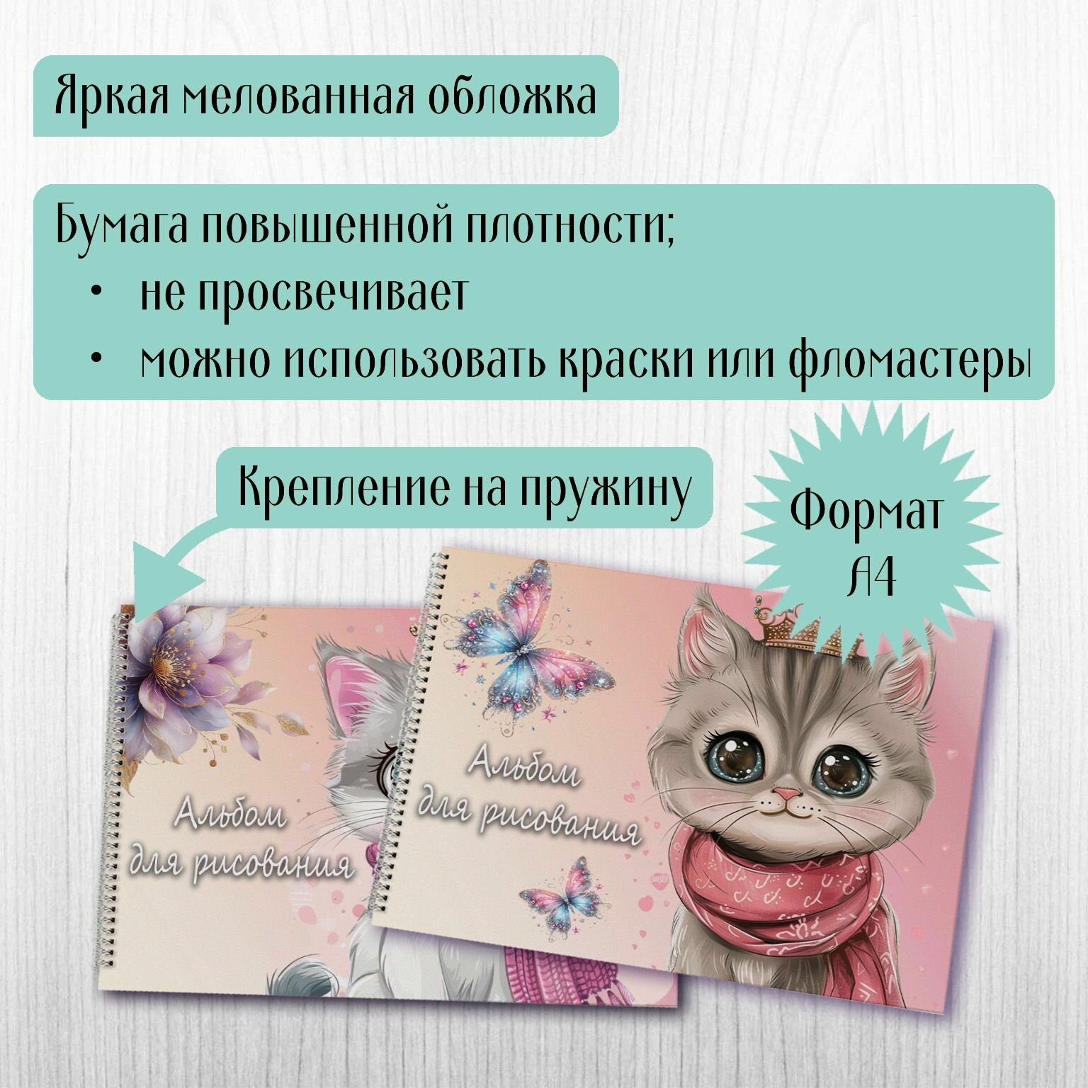Альбомы для рисования Котики — фото 1