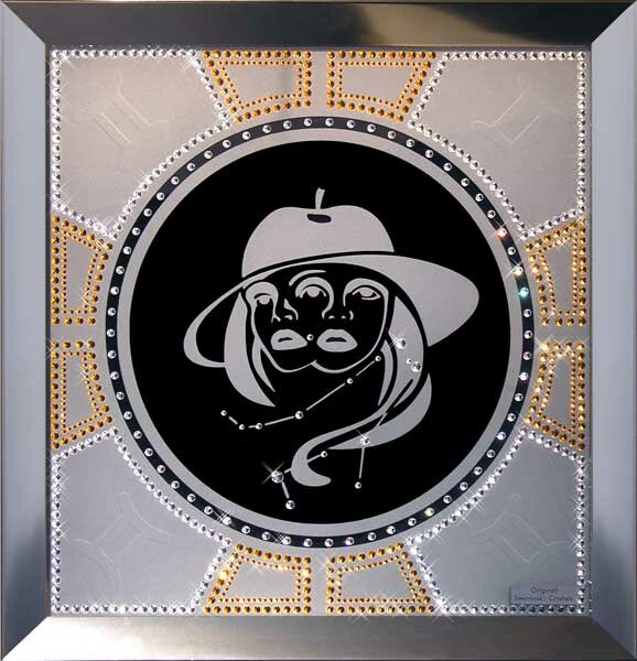 Картина из кристаллов Swarovski Близнецы 250*260, 830 кристаллов