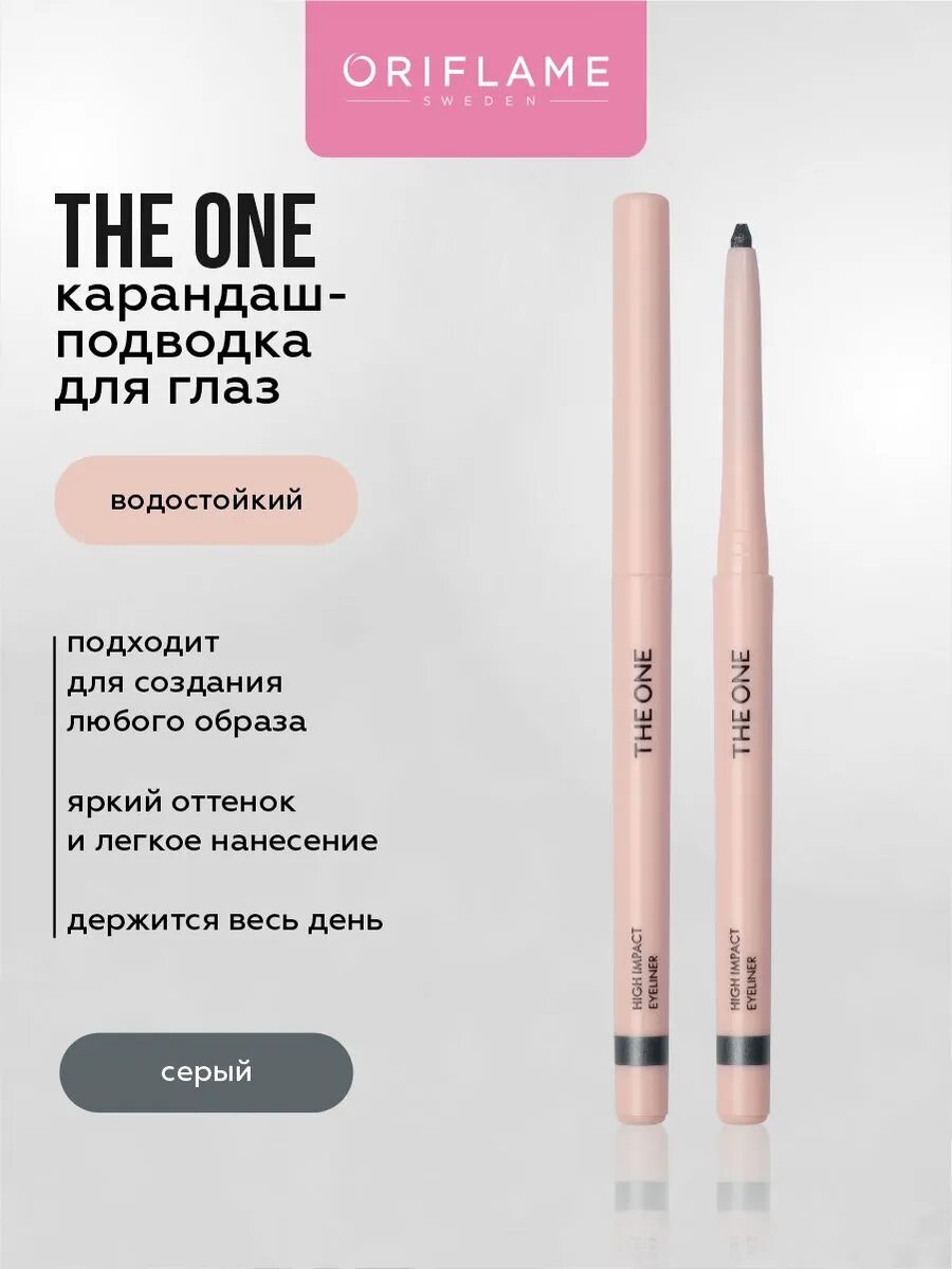 Карандаш-подводка для глаз THE ONE Серый