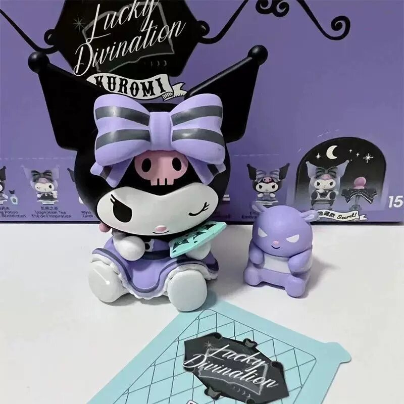 Фигурка-сюрприз Lucky Kuromi: модная игрушка-кукла, милое украшение для рабочего стола, подарок на день рождения для