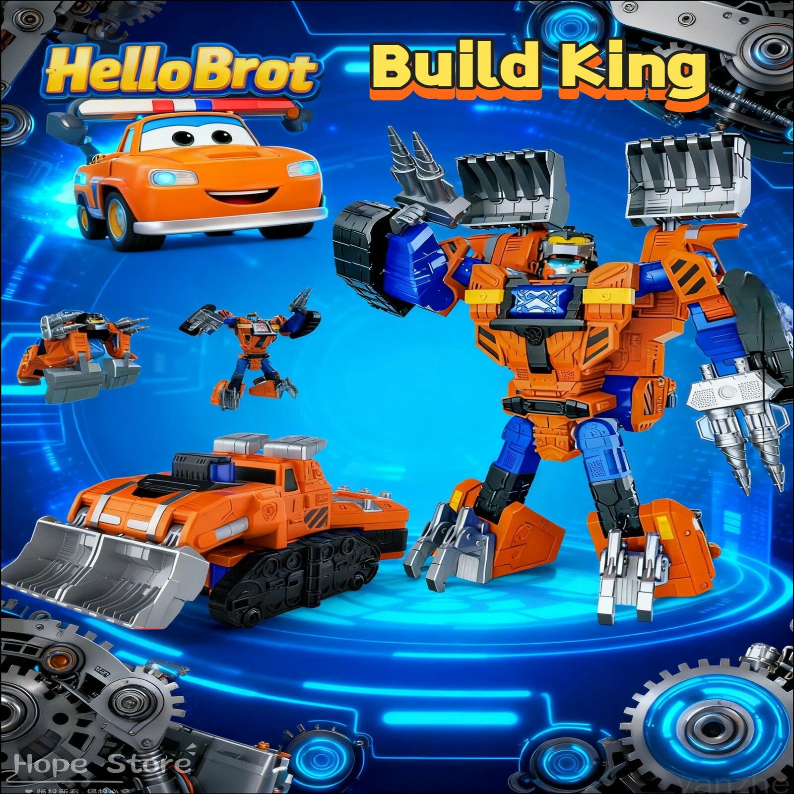 Эксклюзивный анимированный трансформер Max Dozer в мультяшном стиле