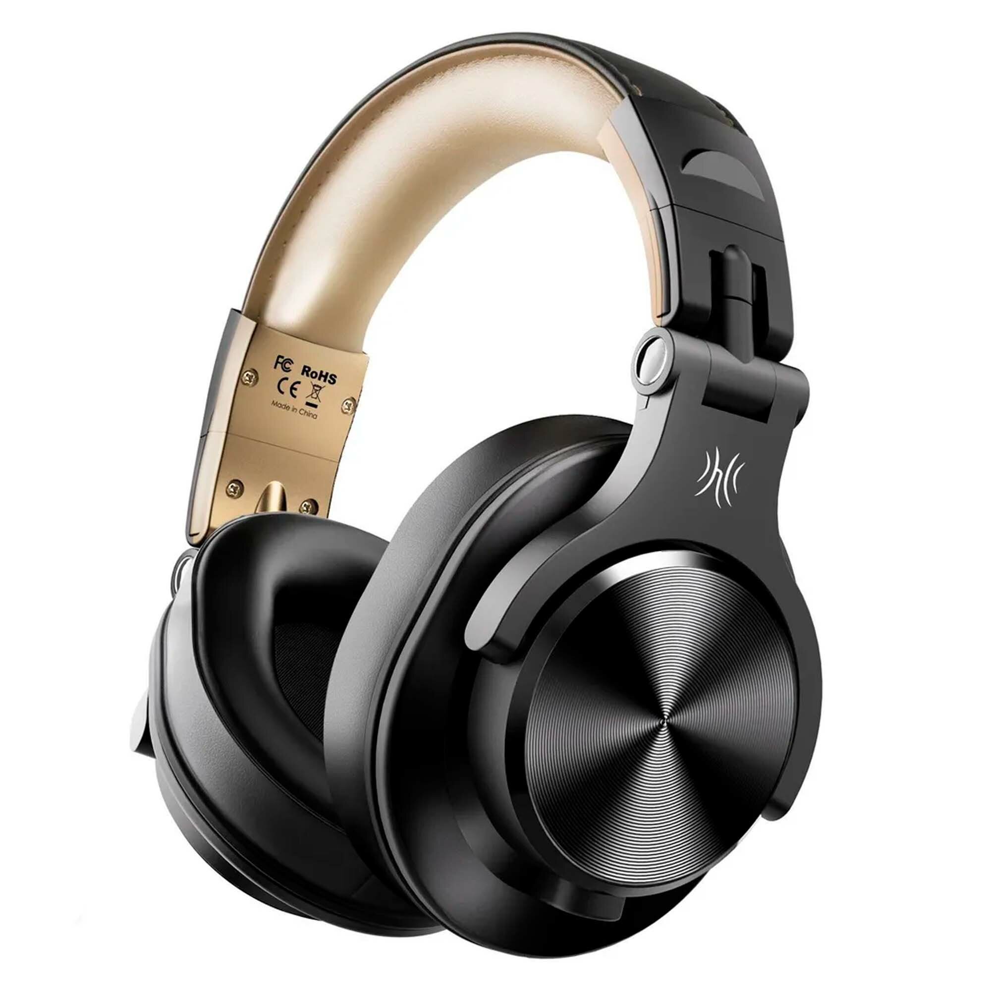 Беспроводные полноразмерные наушники OneOdio A70 black/golden