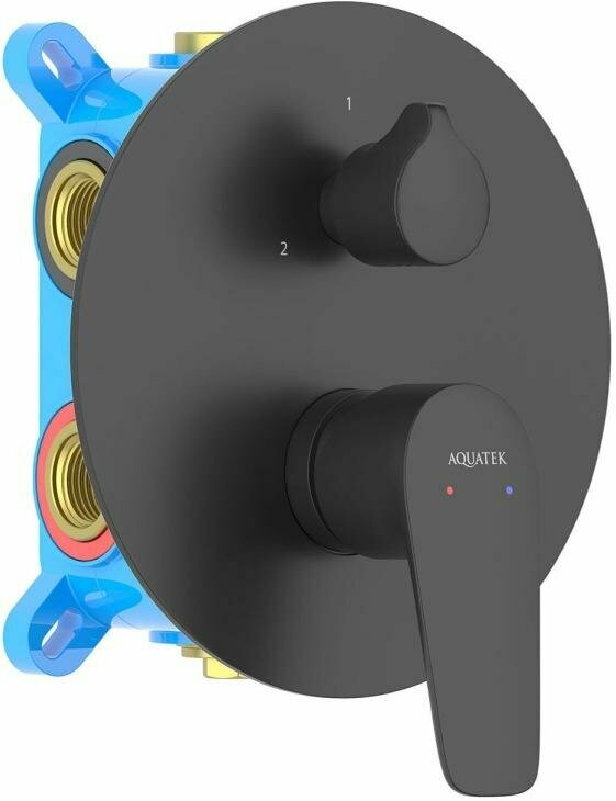 Смеситель для ванны AQUATEK Бетта AQ1147MB черный матовый