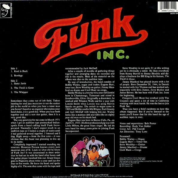Funk Inc. Funk Inc (LP/винил) — фото 1