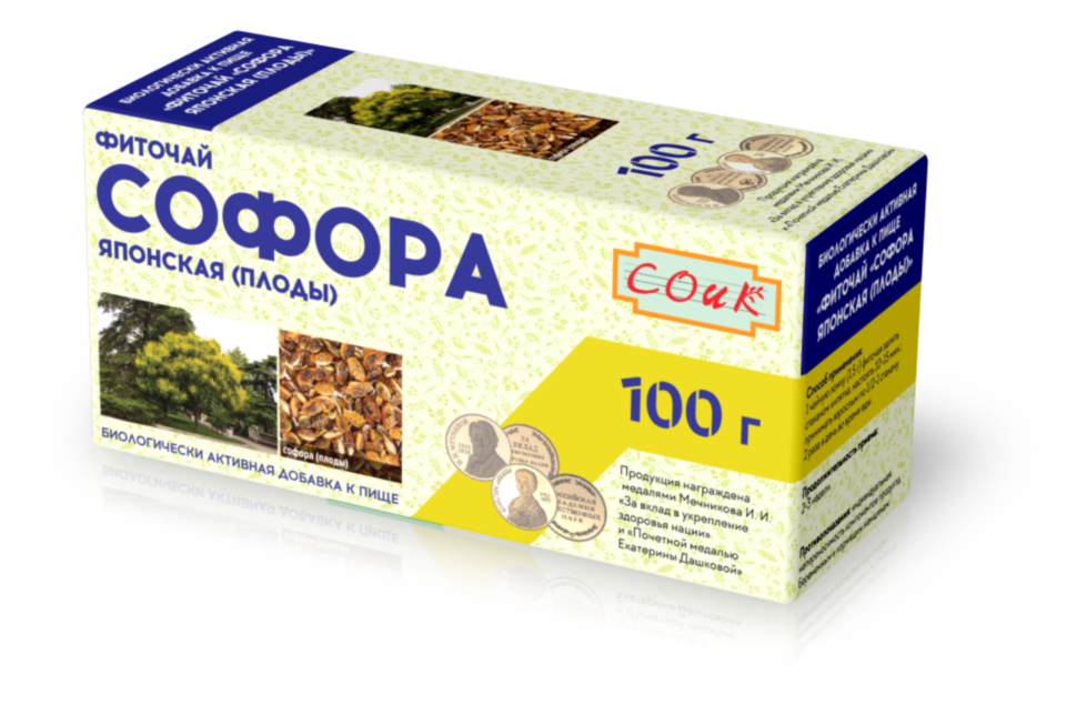 Плоды Софора Японская Соик Серде, профилактика сердечно-сосудистых заболеваний, 100г