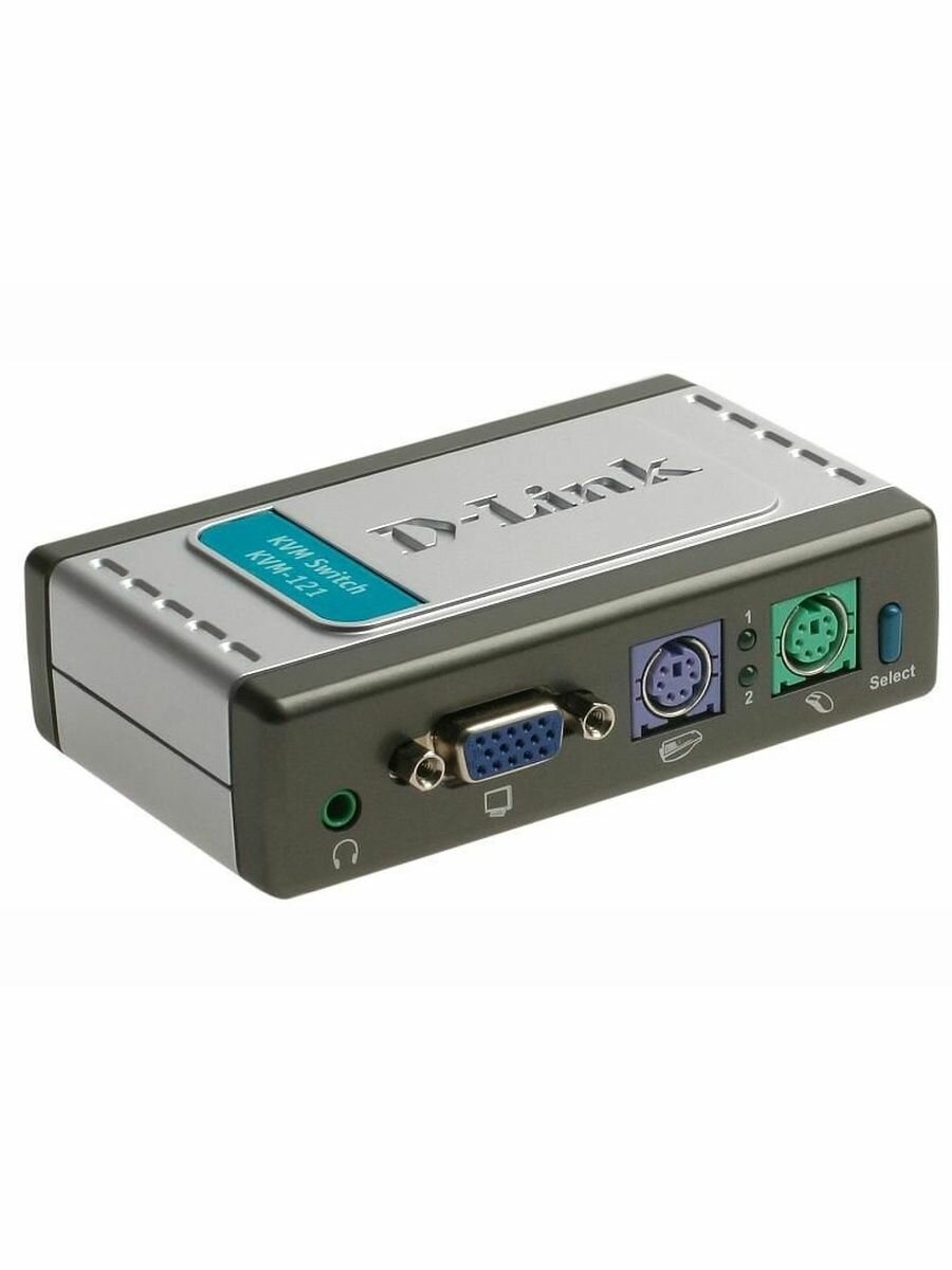 KVM-переключатель D-link KVM-121/A с портами VGA, PS/2 и аудио