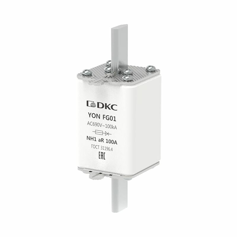 Предохранитель YON ножевого типа FG1 100А 690В хар-ка aR DKC 1FG01-0100-690V-AR