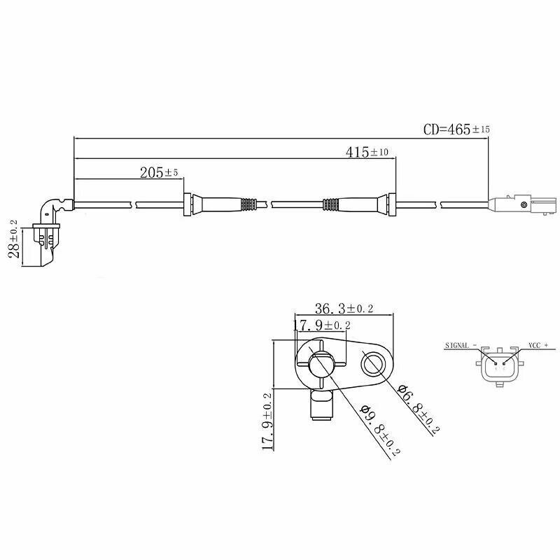 Датчик ABS SAT ST-31-0108 RR LADA XRAY 15- LH