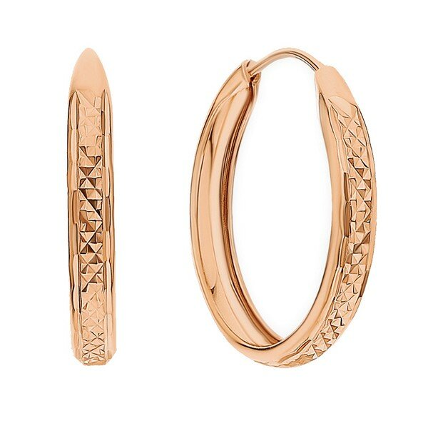 Серьги конго, красное золото, 585 проба