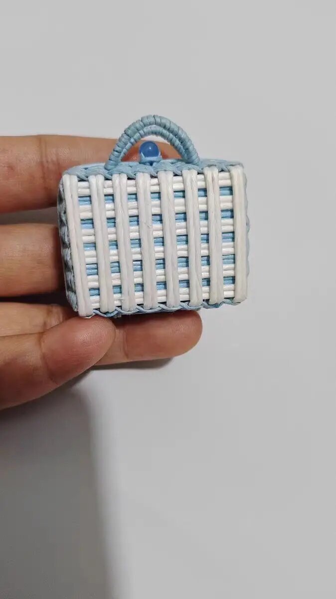 Корзина для еды из ротанга для кукол Blyth Ob11