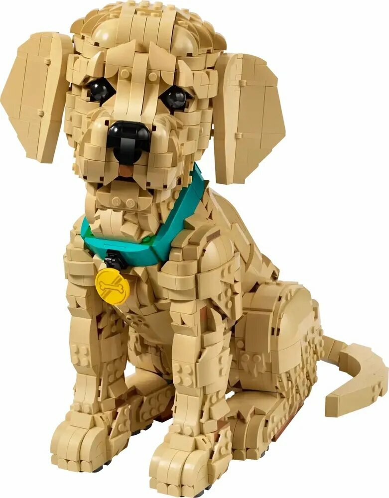 Конструктор Щенок золотистого ретривера,2102 деталей, совместимый 11384, Golden Retriever Puppy, Подарки для мальчиков и девочек