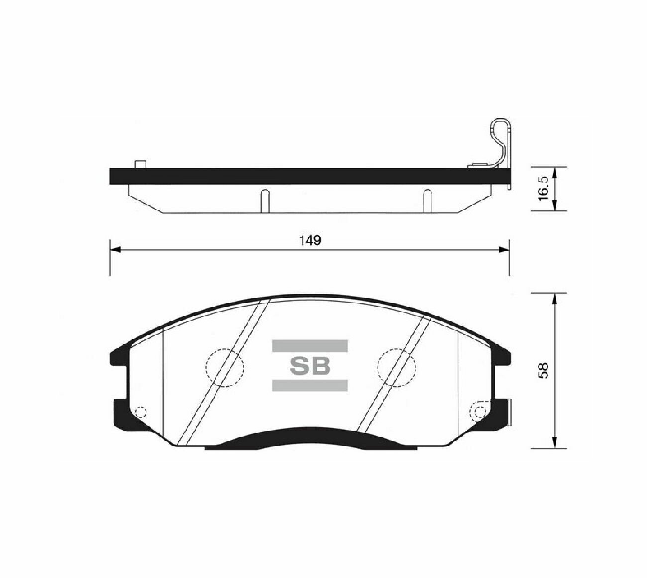 Колодки тормозные дисковые SANGSIN SP1115