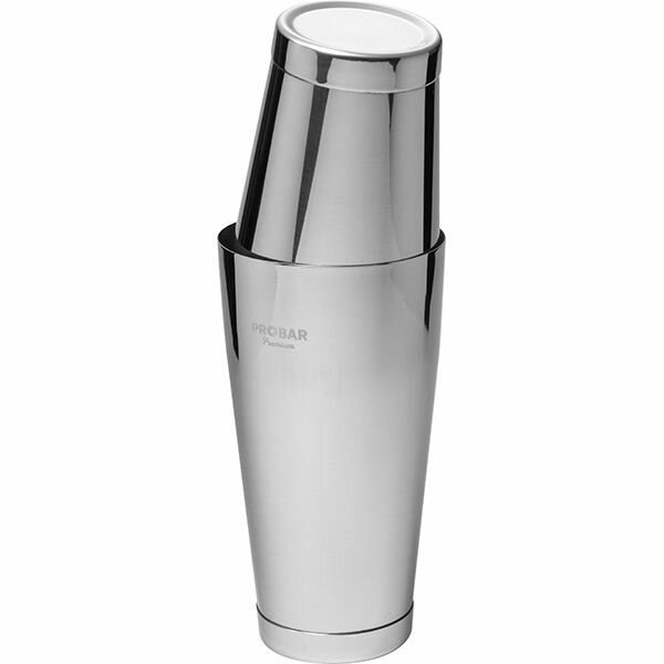 Шейкер американский Probar Premium Pure 840 мл 17,5 см серебристый