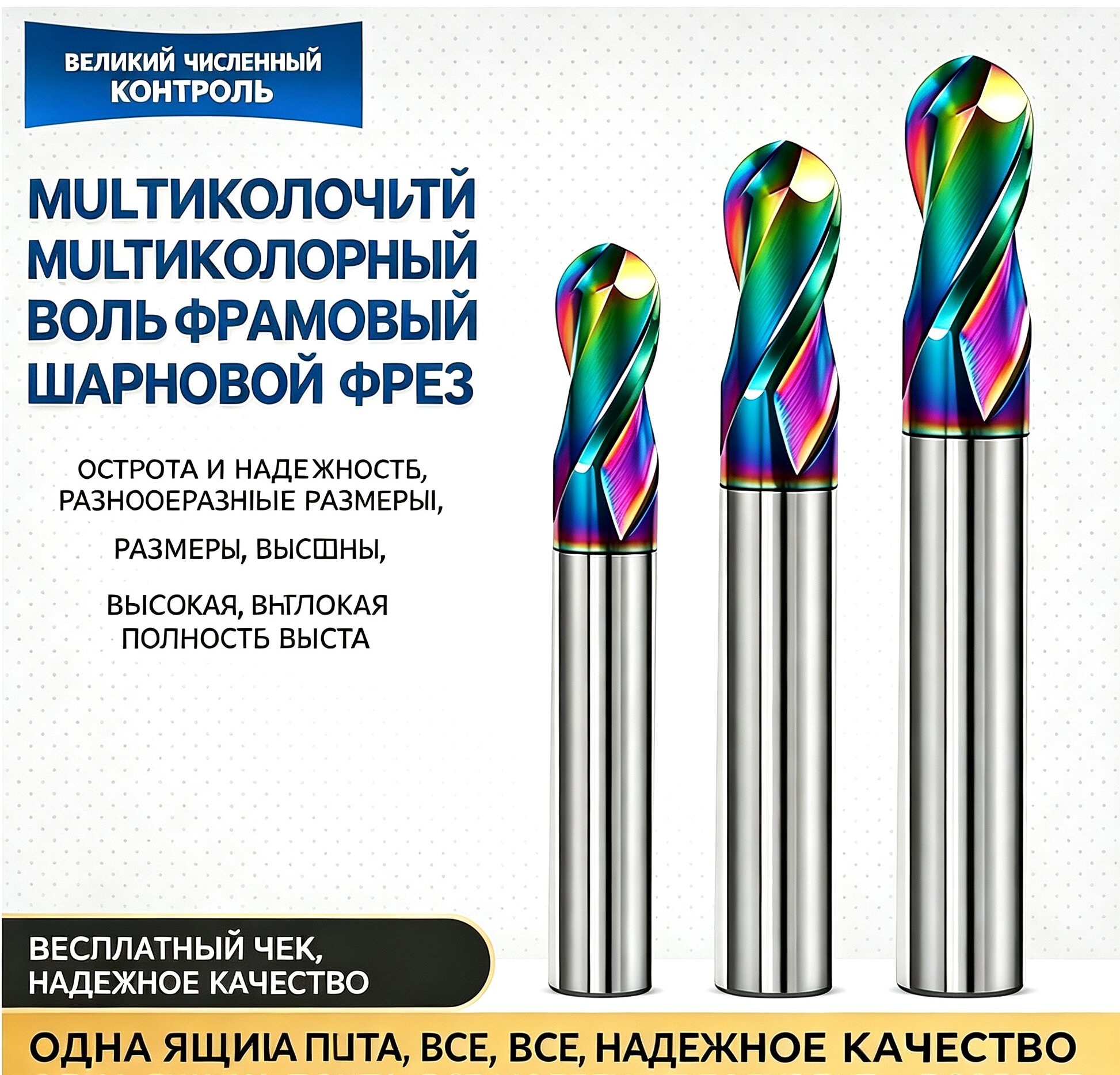 R1.75*D4*5*50 Двухлезвийный удлиненный шарообразный фреза из твердого сплава для обработки алюминия и меди, Чайцай