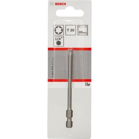 Бита Extra Hart (89 мм; Т20; хвостовик шестигранный 1/4") Bosch 2607001652