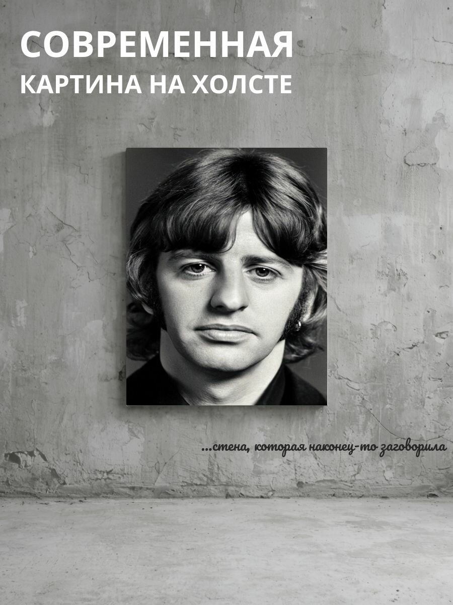 Картина на холсте Чёрная абстракция 30x40 см