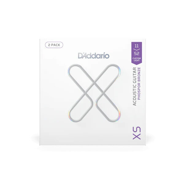 D'Addario XSAPB1152-2P Phosphor Bronze 11-52, 2 комплекта