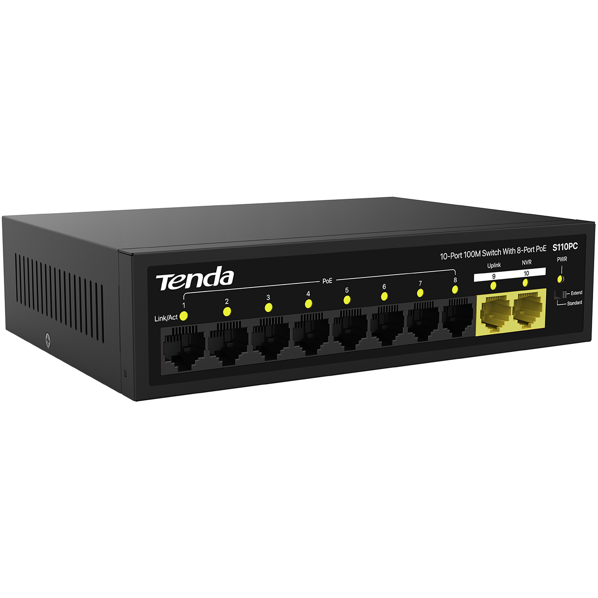 Коммутатор Tenda 10PORT 10/100M (S110PC) черный